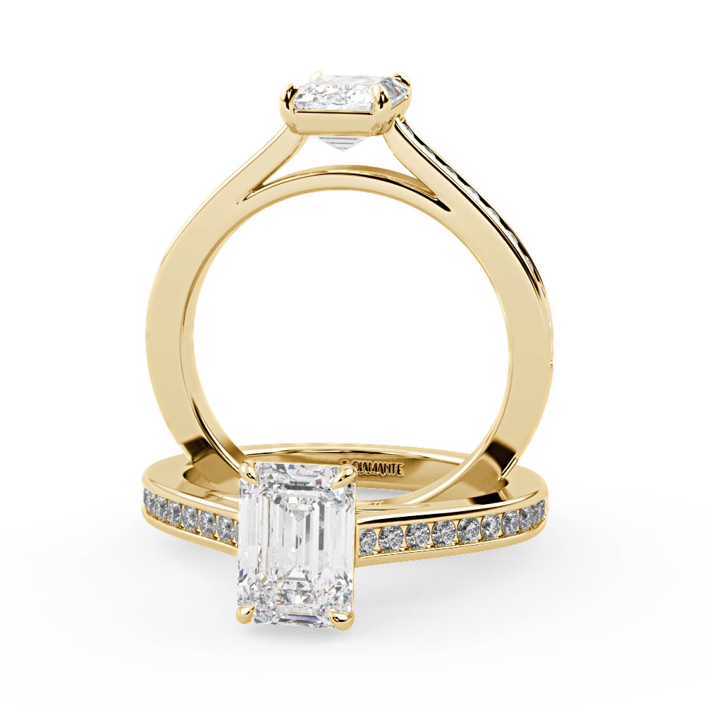 Montura Para Anillo de Compromiso Pavé "Supreme" en Oro Amarillo de 18 ...