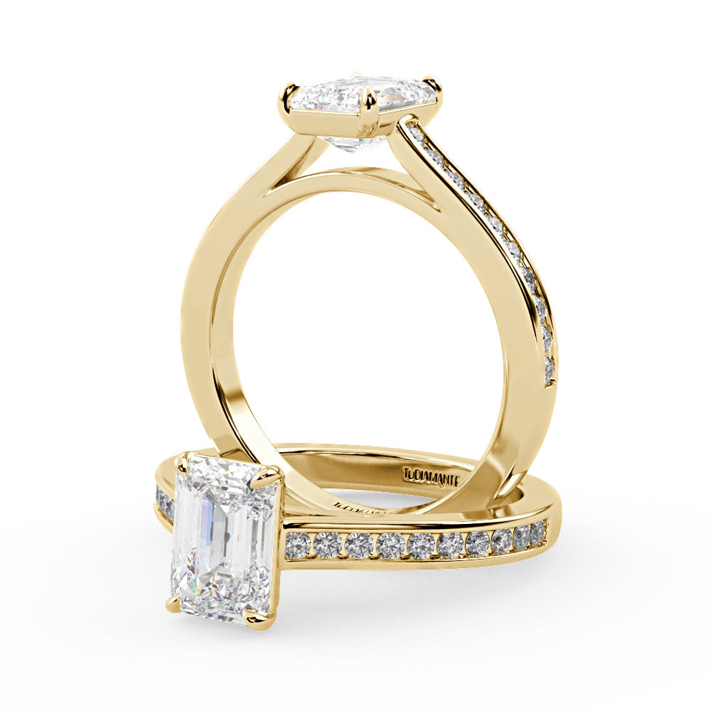 Montura Para Anillo de Compromiso Pavé "Supreme" en Oro Amarillo de 18 ...